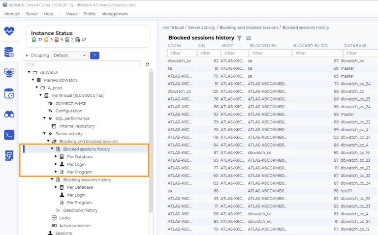 Monitor and Manage Database Locks - dbWatch