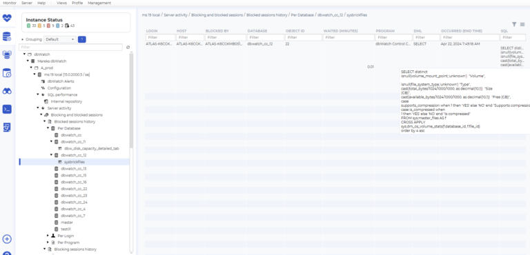 Monitor and Manage Database Locks - dbWatch